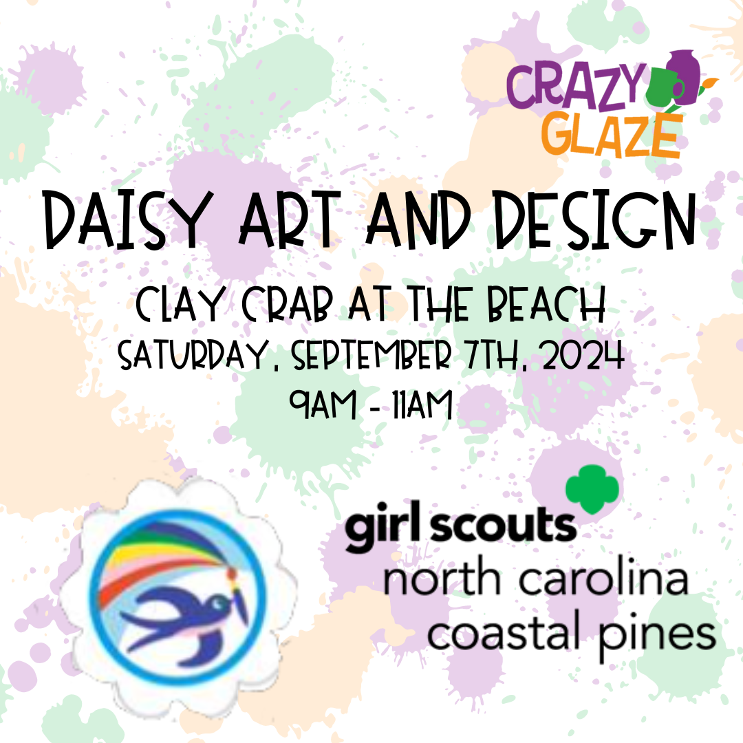 GS-NCCP Daisy Art and Design Badge Sept 7, 2024 | Crazy Glaze Studio & Art Education Center LLC
